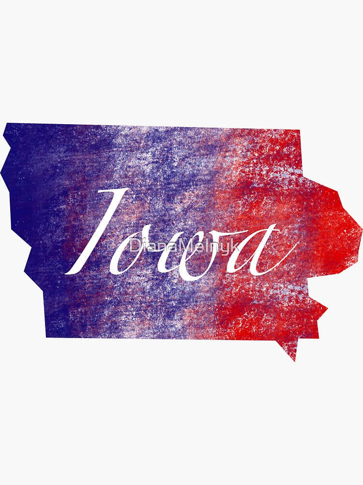 "Iowa state flag color palette " Sticker for Sale by DianaMelnyk ...