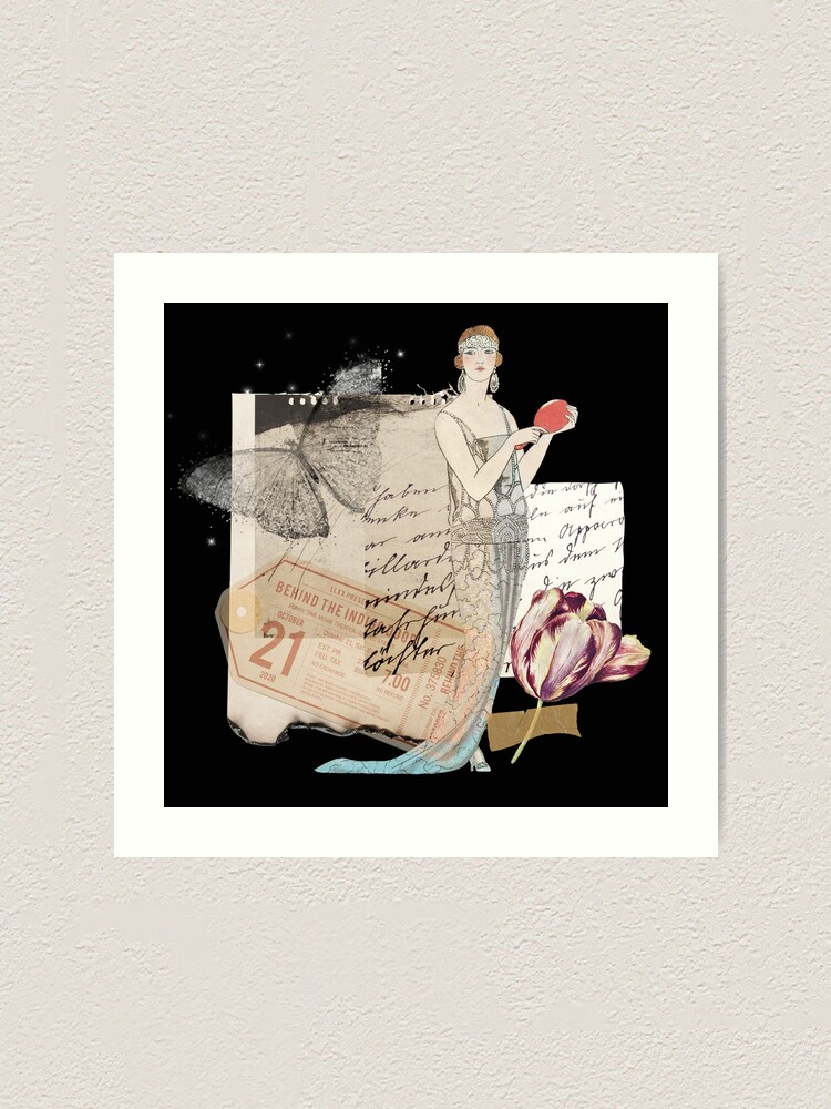 "Vintage aesthetic ephemera png collage clip art, mixed media ...