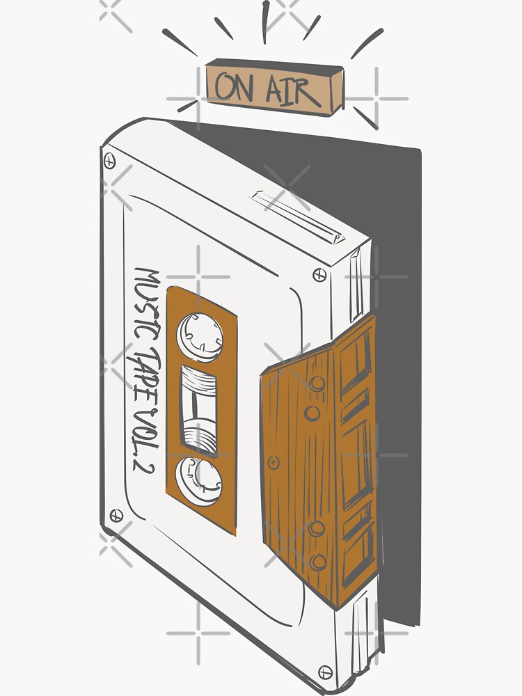 "Aesthetic Classic Vintage Music Tape VOL.2 -Orange Version-" Sticker ...