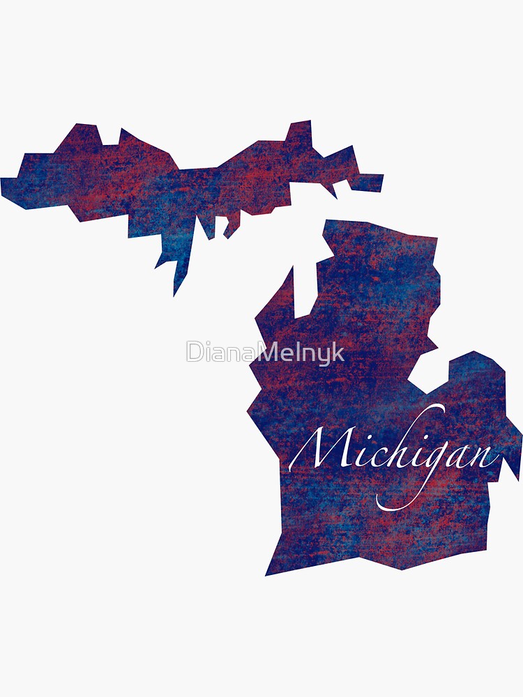 "Michigan state flag color palette " Sticker for Sale by DianaMelnyk ...