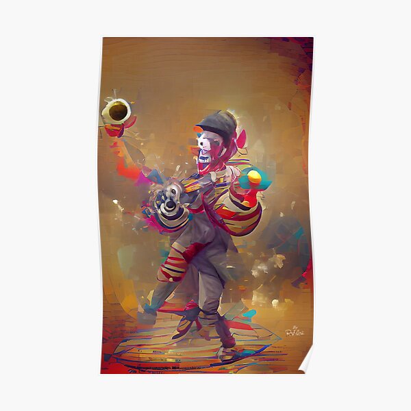 "art fantasy illustration juggler CLOWN" Poster for Sale by redart83 ...