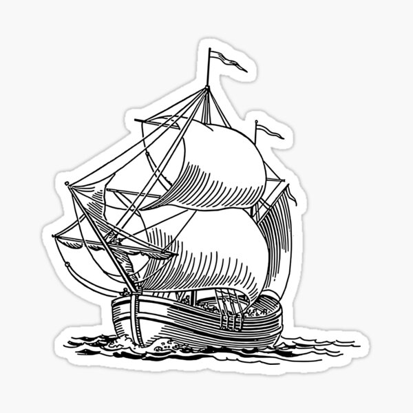 "Sailing ship" Sticker for Sale by hrcdesign | Redbubble