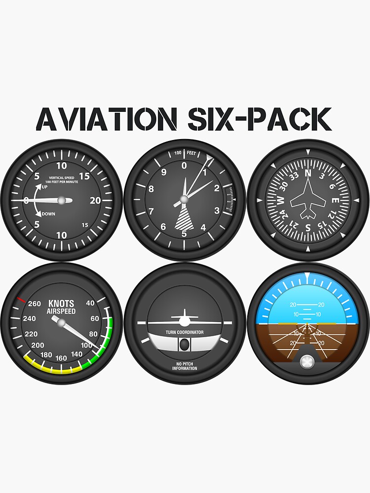 "Aviation Six Pack" Sticker for Sale by jot-and-tittle | Redbubble