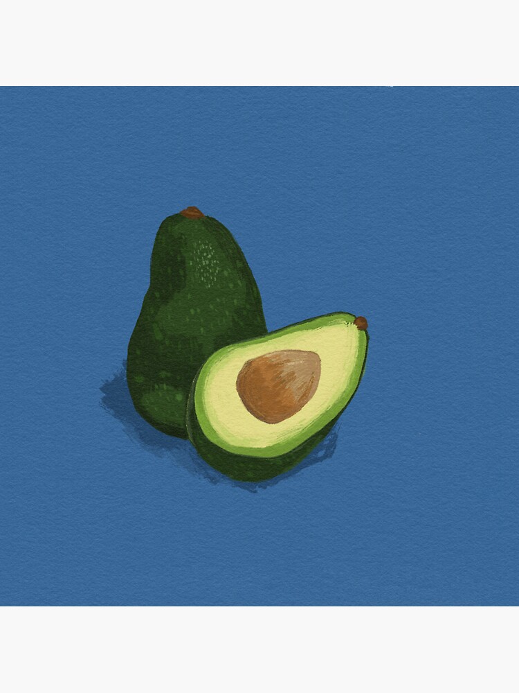 "Avocado on a blue background " Sticker for Sale by aardestudio | Redbubble