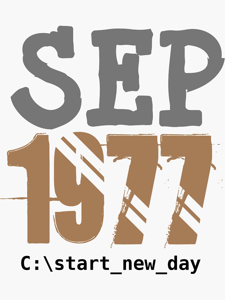 "september 1977" Sticker for Sale by hartadi | Redbubble