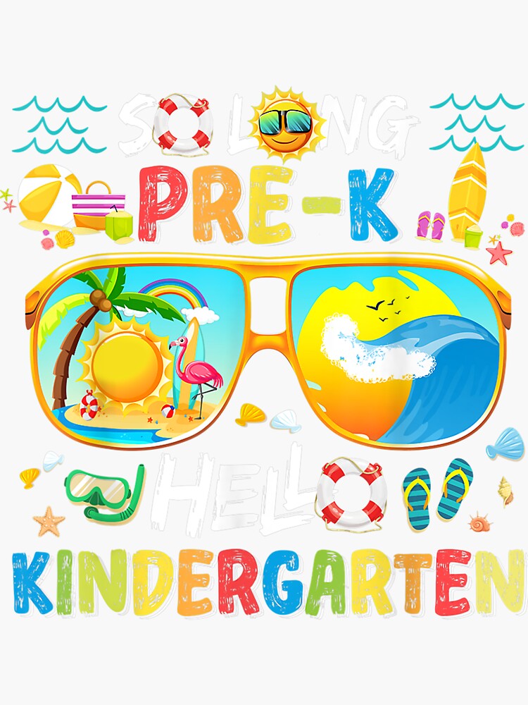 "So Long Pre-k Hello Kindergarten Pre-k Graduation School Kid" Sticker ...