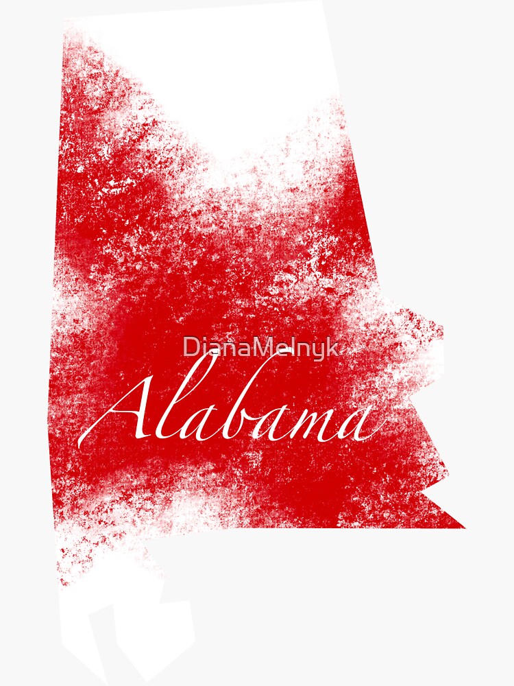 "Alabama state flag color palette " Sticker for Sale by DianaMelnyk ...