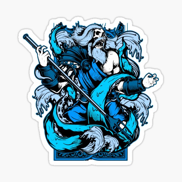 "Poseidon - God of the sea" Sticker for Sale by GraphicsAdvisor | Redbubble