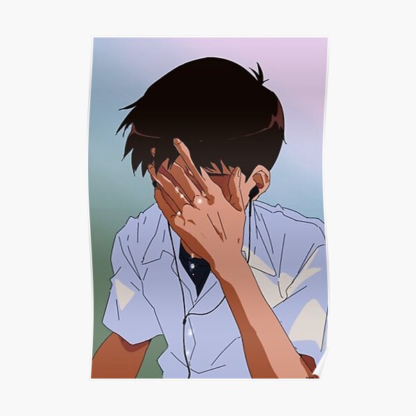 "Ikari Shinji (Blond)" Poster for Sale by markdavidd | Redbubble