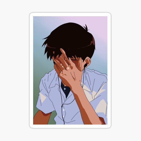 "Ikari Shinji (Blond)" Sticker for Sale by markdavidd | Redbubble