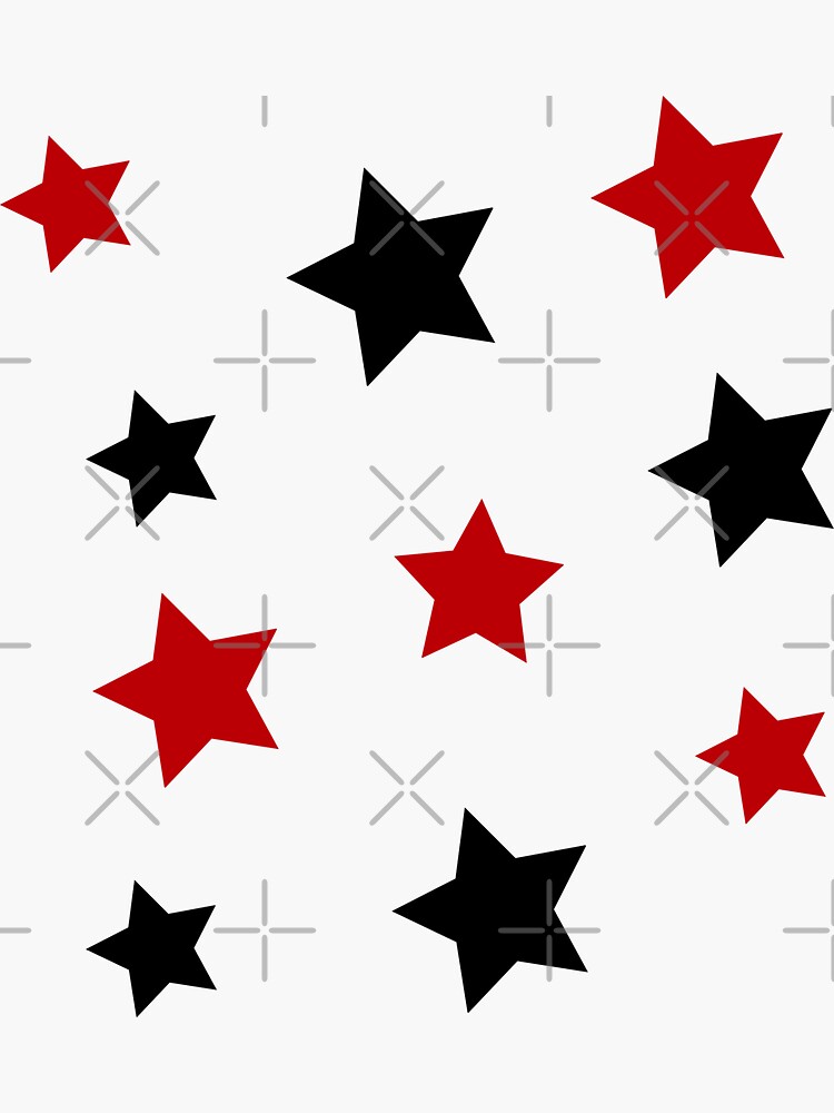 "red/black star sticker pack Sticker" Sticker for Sale by didou2022 ...