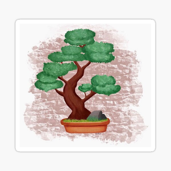 "Bonsai Tree" Sticker for Sale by RinnieArt | Redbubble
