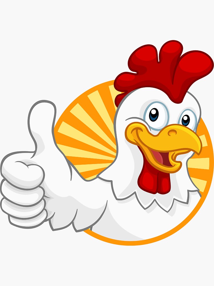 "Funny hen rooster" Sticker for Sale by SweetKidsDesign | Redbubble