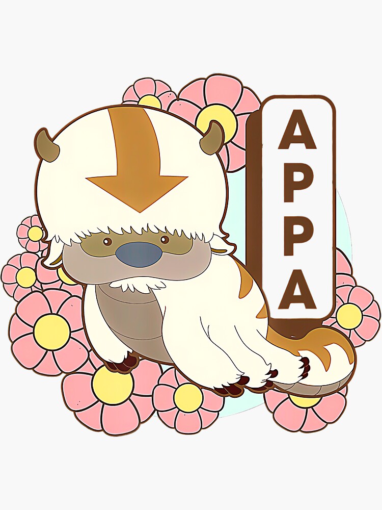 "Avatar The Last Airbender Appa Floral" Sticker for Sale by ...
