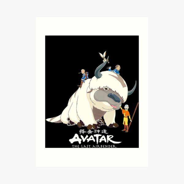 "Avatar The Last Airbender Appa Group Shot Logo" Art Print for Sale by ...