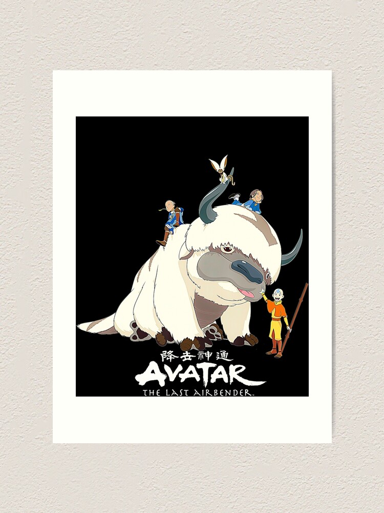 "Avatar The Last Airbender Appa Group Shot Logo" Art Print for Sale by ...