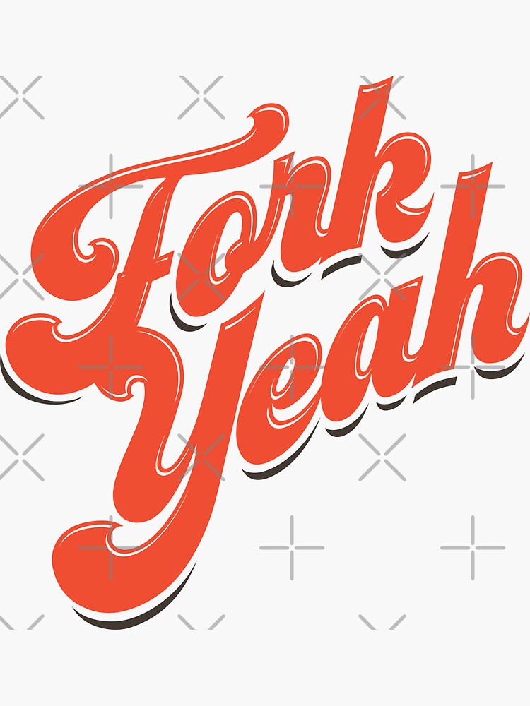 "Fork Yeah - git colors" Sticker for Sale by Blitzcreed | Redbubble