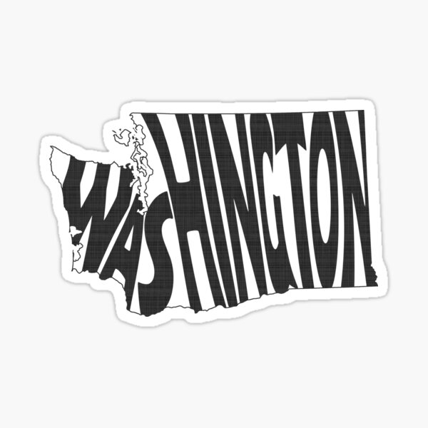 "Washington State Word Art" Sticker for Sale by surgedesigns | Redbubble
