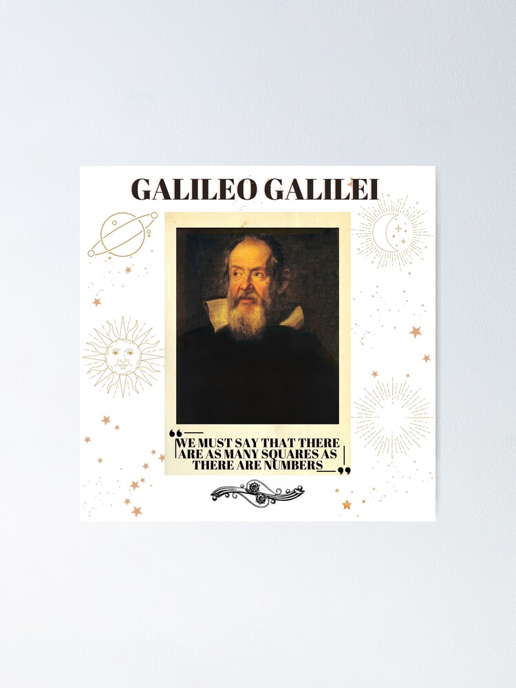 Poster « Portrait de Galilée Galilée », par Rubi16 | Redbubble