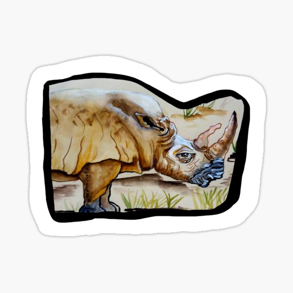 "White rhino" Sticker for Sale by JojoDolly | Redbubble