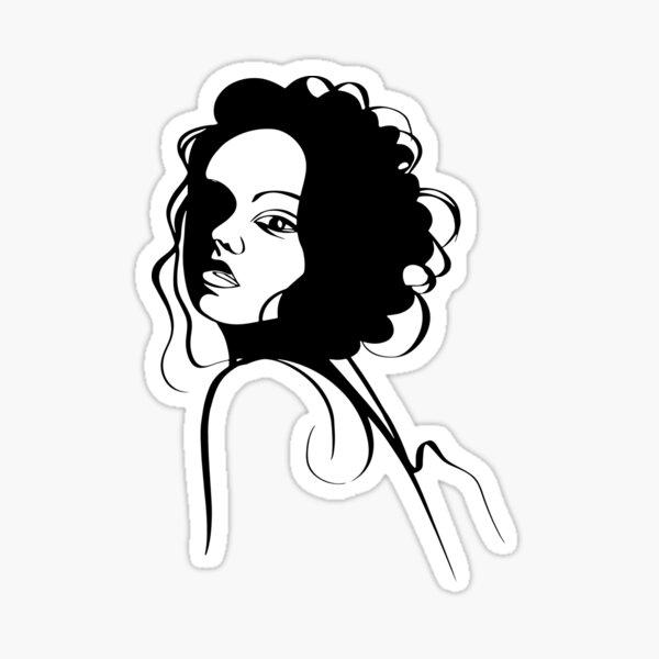 " Floral Woman- Abstract Face Line" Sticker for Sale by superone8 ...