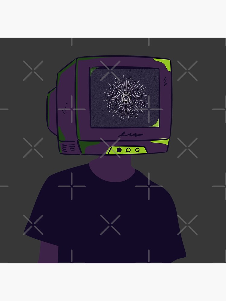 "Creepy Static Eyeball TV Head " Poster for Sale by seraphmars | Redbubble