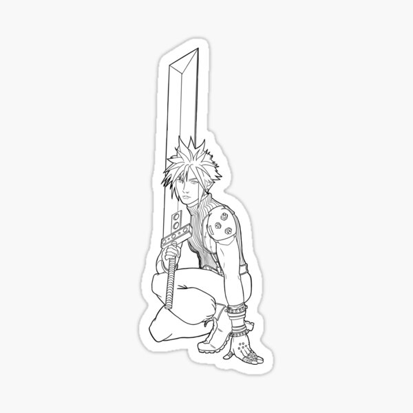 Cloud Strife Sticker For Sale By Vinacciart Redbubble