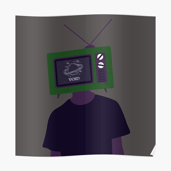 "Creepy Static Void TV | Glitchy Planet" Poster for Sale by seraphmars ...