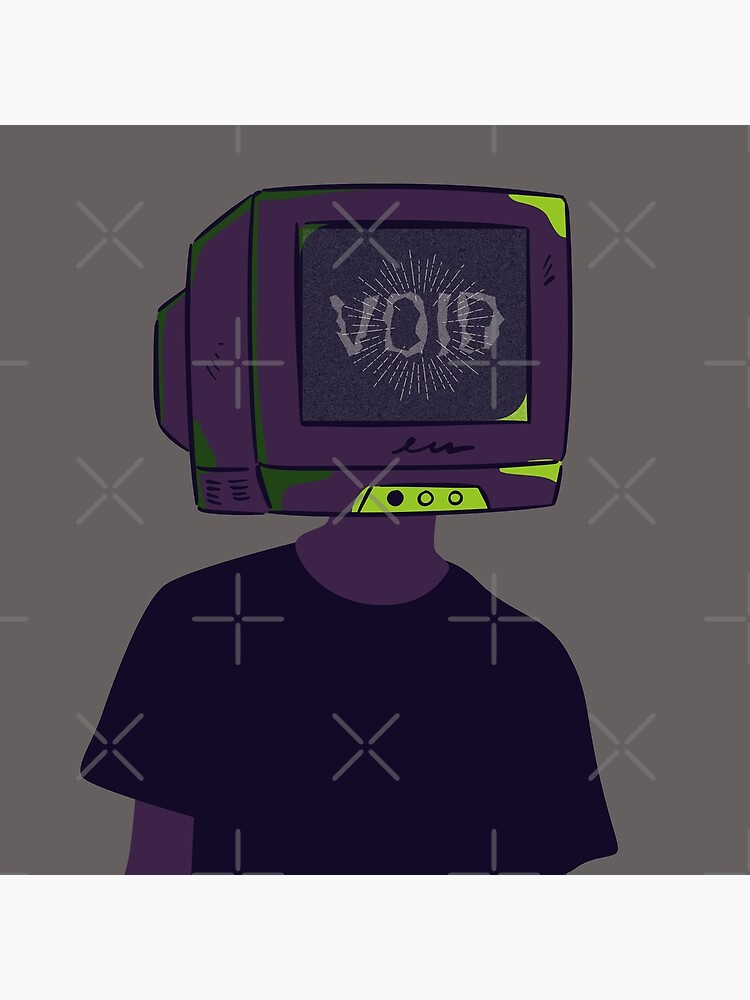 "Creepy Static Void TV Head" Poster for Sale by seraphmars | Redbubble
