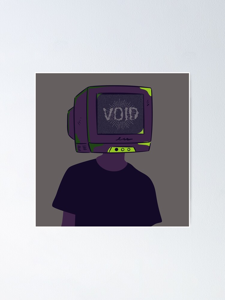 "Creepy Static Void TV Head" Poster for Sale by seraphmars | Redbubble
