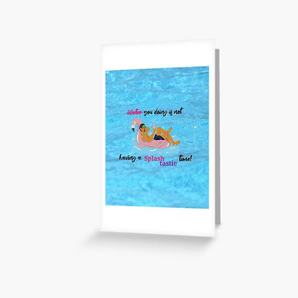 "Summer Pool Party - Funny Sayings Puns and Jokes" Greeting Card for ...