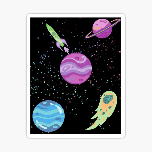 "Hectic outer space marvels" Sticker for Sale by 4kc4 | Redbubble