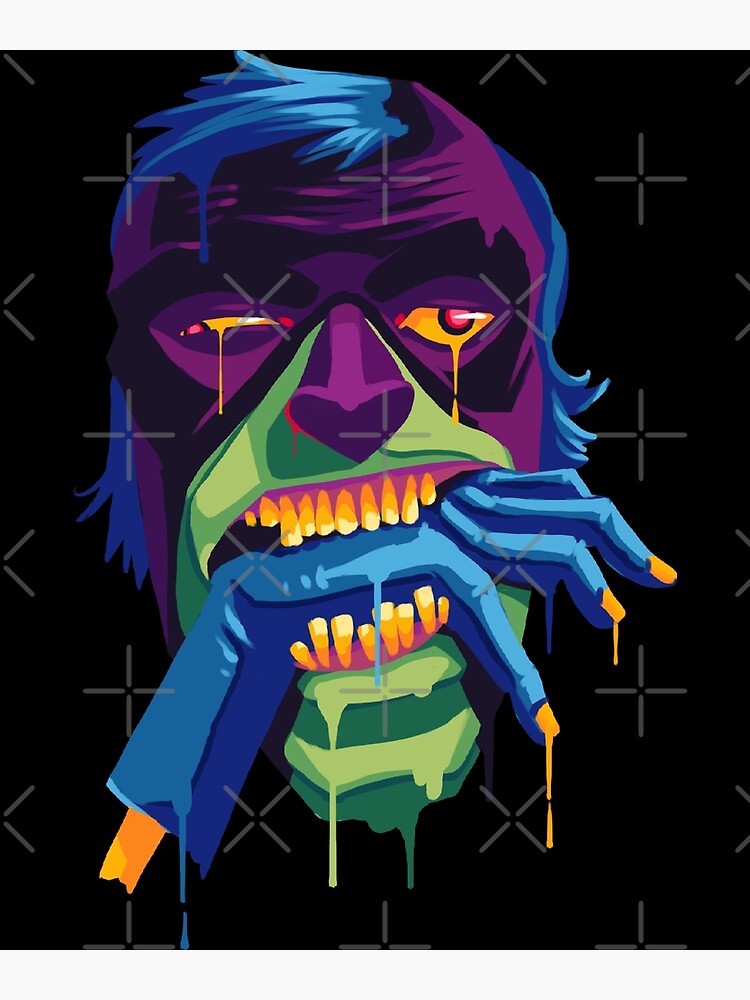 "Graffiti Paint Drip Ghoulish Zombie Scary Halloween Monster" Poster ...
