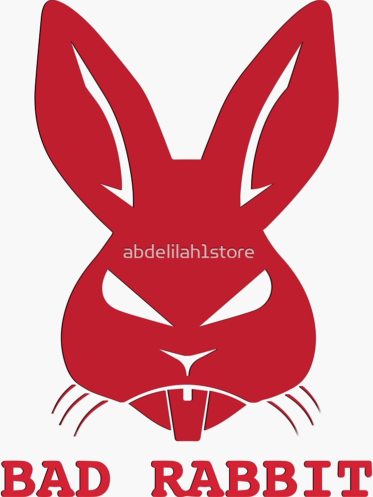 Pegatina «Bad Rabbit - logotipo de bad bunny - conejito travieso ...