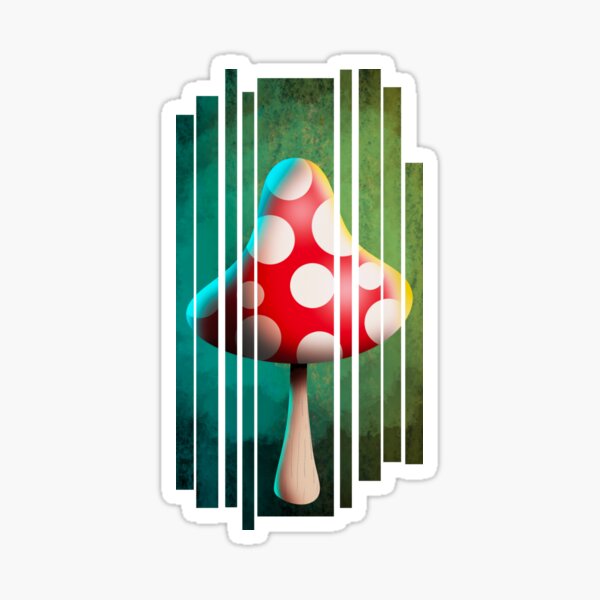 "Shroom In A Dark Room Lines" Sticker for Sale by GoNature | Redbubble
