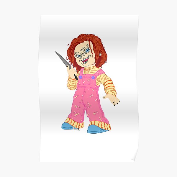 "Chucky Sticker" Poster for Sale by LittleAnasArt | Redbubble