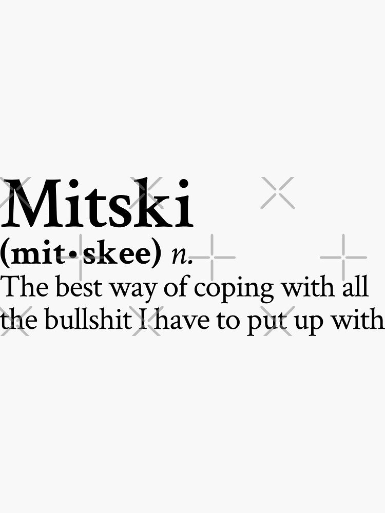 "Mitski" Sticker for Sale by StickTheSong | Redbubble