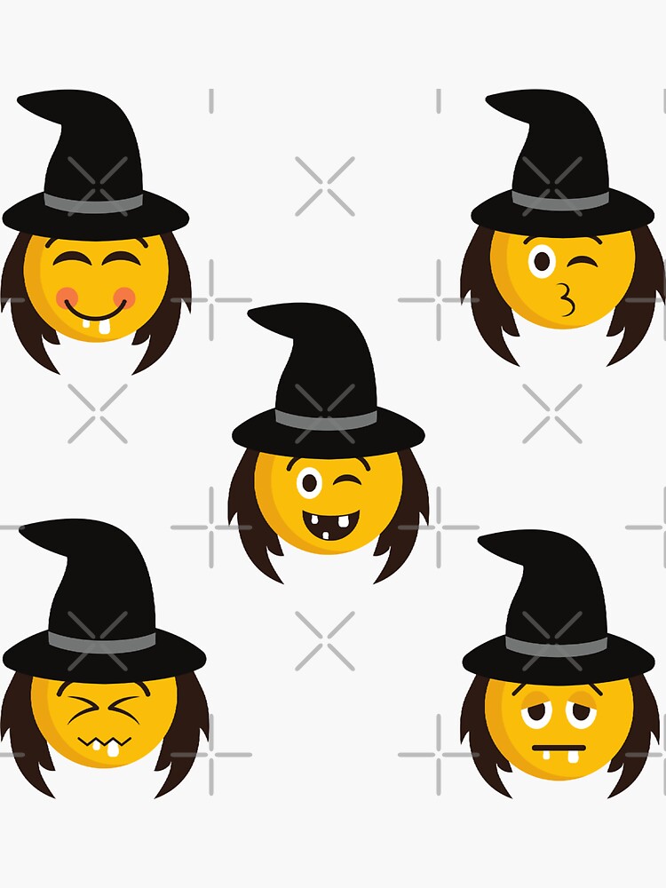 "Witch emojis" Sticker for Sale by DaniBazz | Redbubble