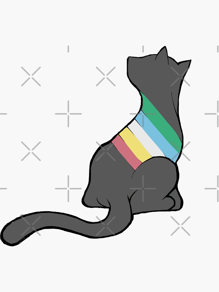 "Disability Pride - Cat" Sticker for Sale by kalucard | Redbubble