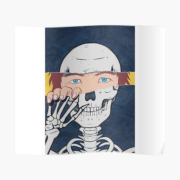"skull peeking out" Poster for Sale by Charaff | Redbubble