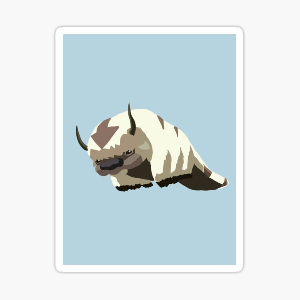 "Avatar Appa Flying - Blue Background" Sticker for Sale by emmaleeorr ...