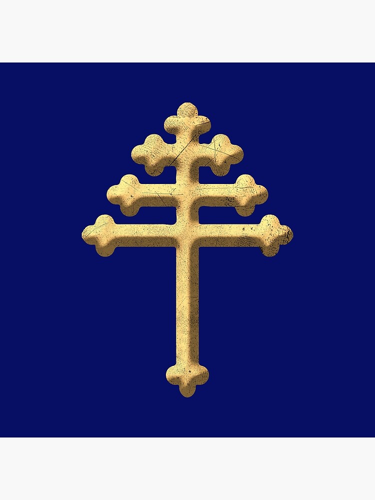 "Maronite cross in gold with bevel" Poster for Sale by IsisOsiris ...
