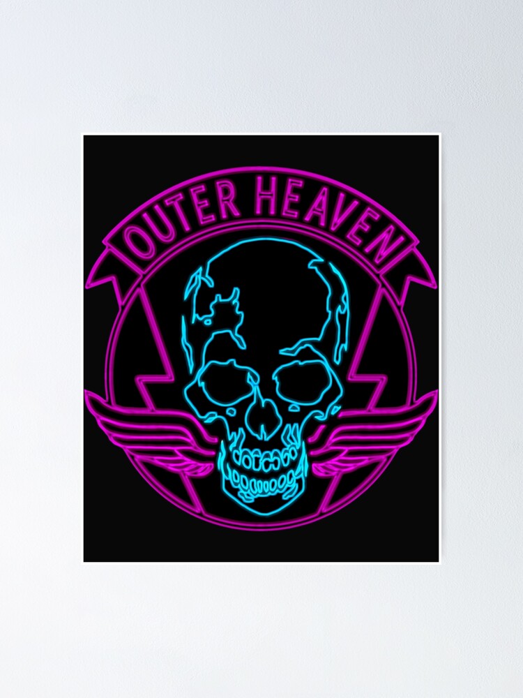 "-GAMING- Outer Heaven Neon Logo " Poster for Sale by RazorTown | Redbubble