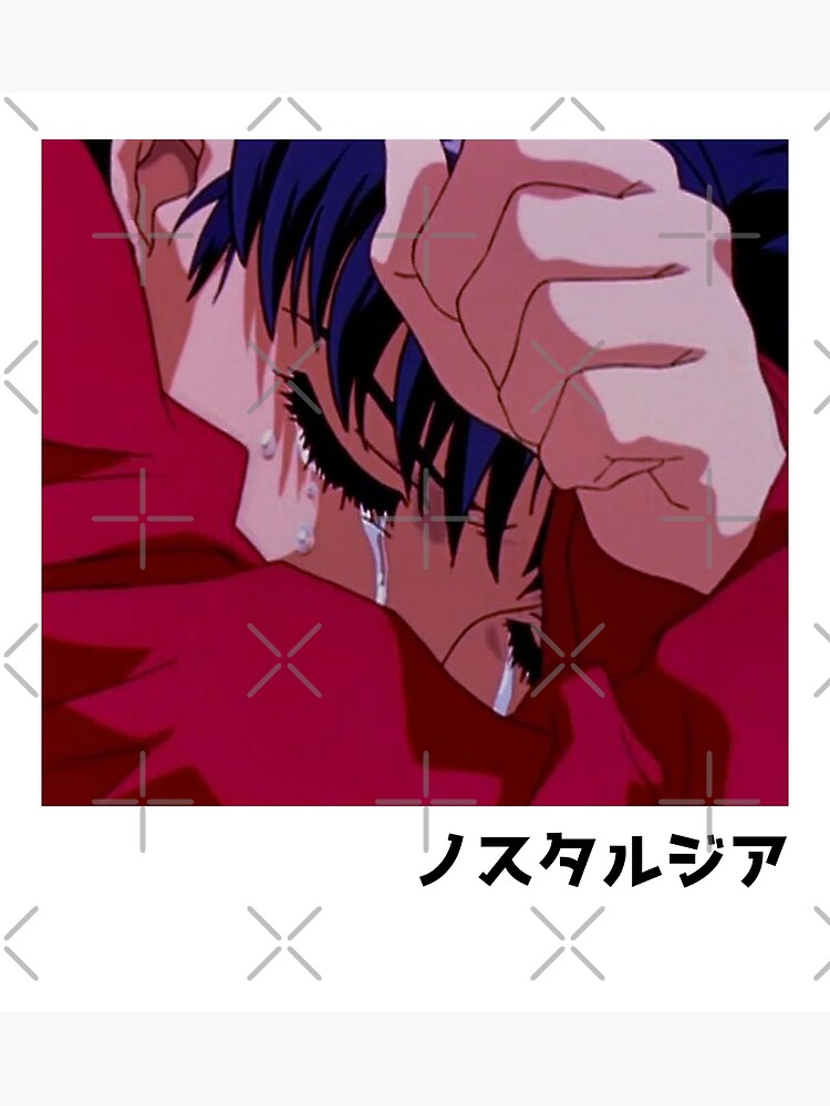 Anime Tears Retro Anime Aesthetic Poster For Sale By Popupshirt Redbubble