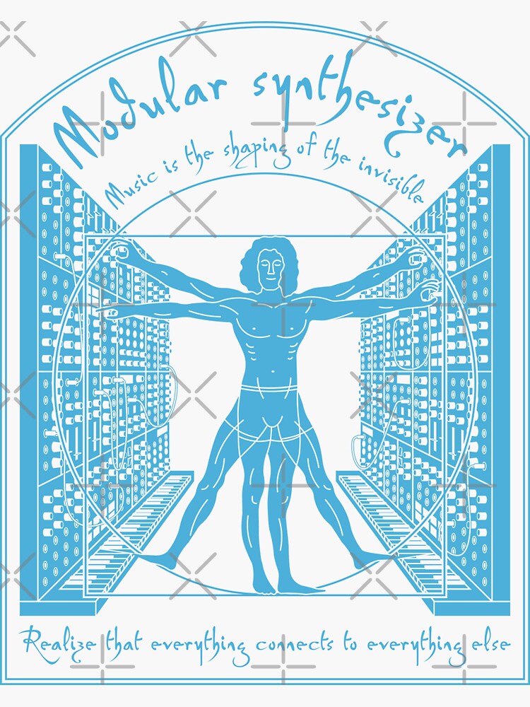 "Modular Synth Player" Sticker for Sale by AtomicMalibu | Redbubble