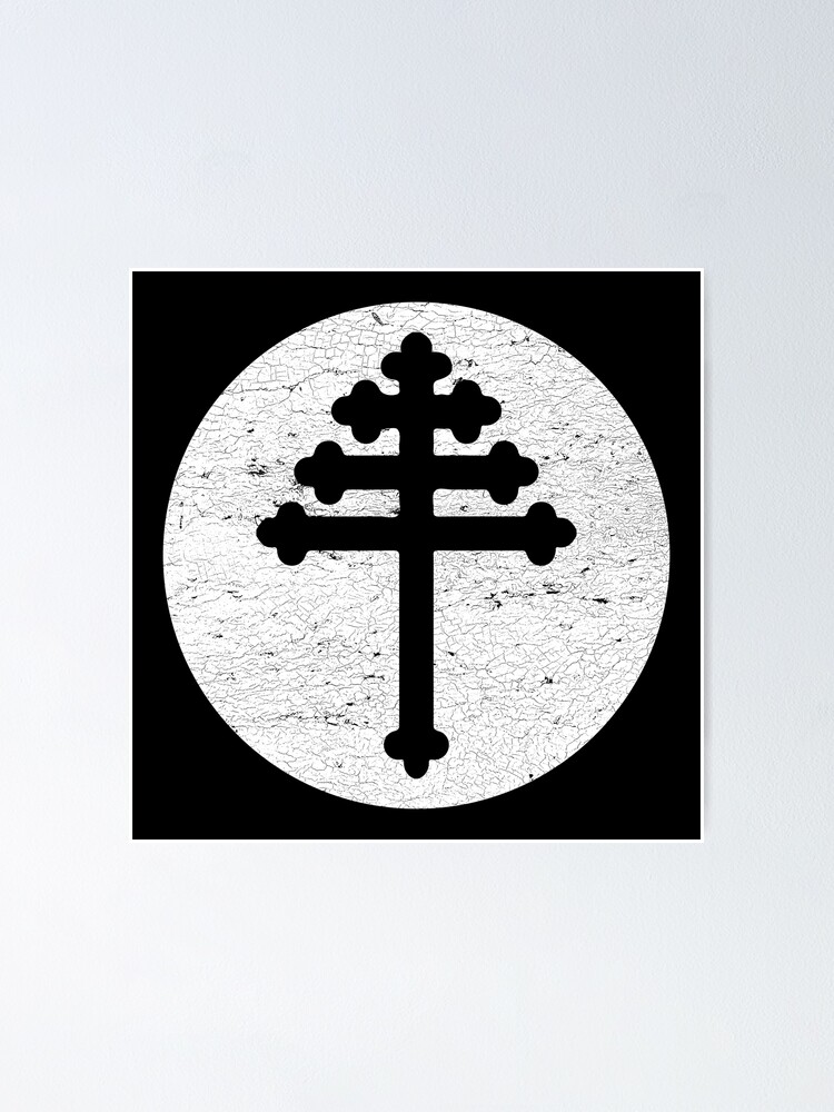 "Maronite cross in white circle" Poster for Sale by IsisOsiris | Redbubble