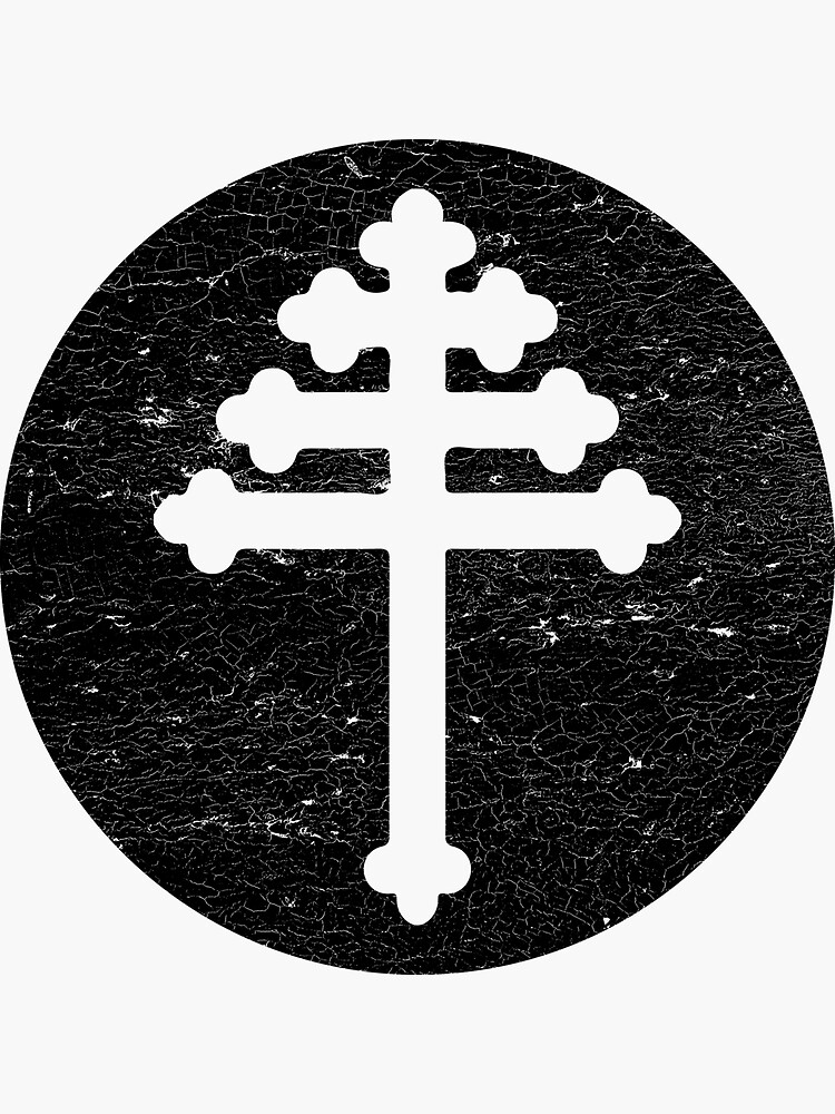 "Maronite cross in black circle" Sticker for Sale by IsisOsiris | Redbubble
