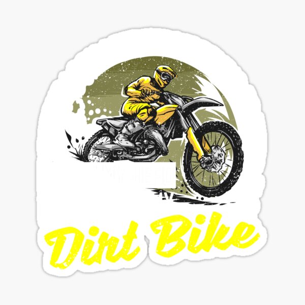 "Funny Motocross Bikers In My Head I'm Riding My" Sticker for Sale by ...