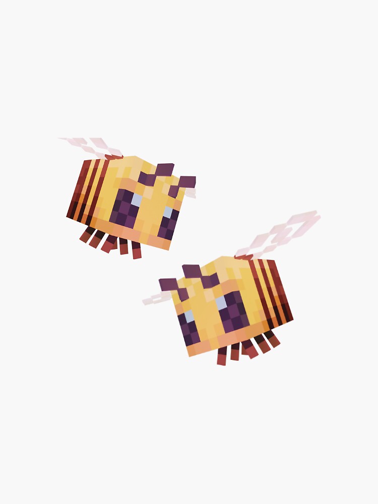 "Minecraft Bee" Sticker for Sale by Loram | Redbubble