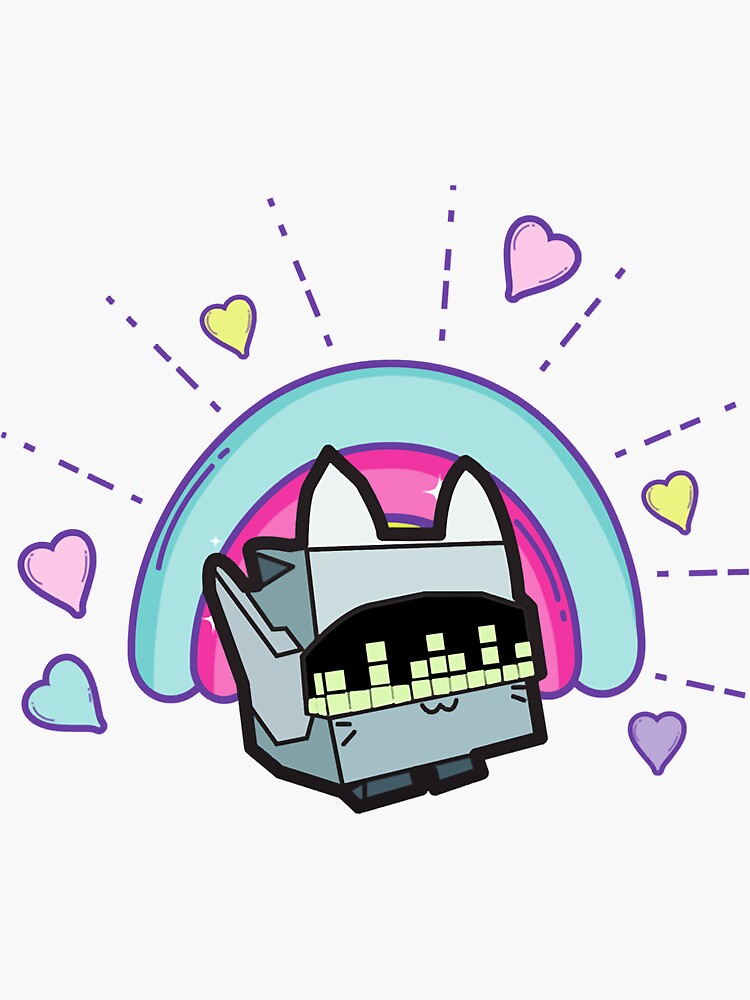 "Cute Rainbow Techno Cat Active" Sticker for Sale by IconicNJs | Redbubble